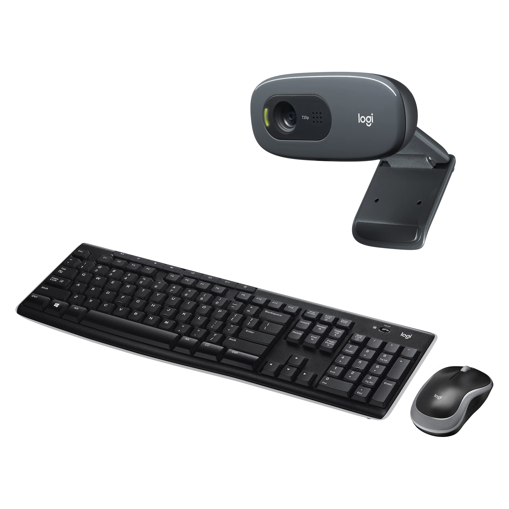 Logitech Mk270 Wireless Keyboard And Mouse Combo For Windows Black Wi