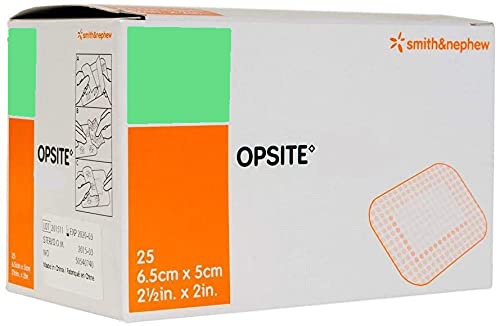 Opsite Post-Op Waterproof Adhesive Film + Pad Dressing 6.5cm x 5cm, Pa ...