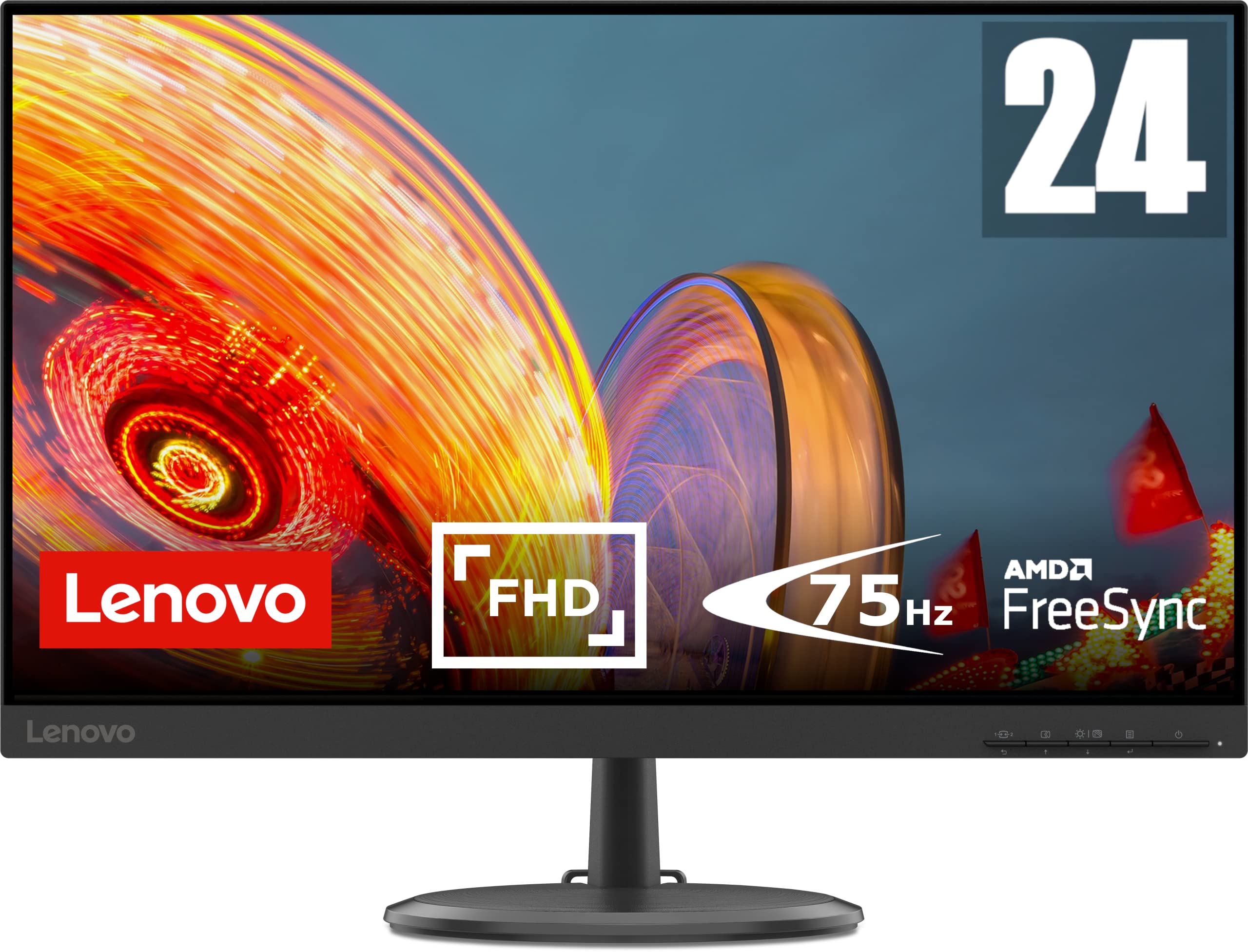 Lenovo C24-25 PC Computer 24'' Monitor- ( AMD FreeSync, HDMI, VGA, 250 ...